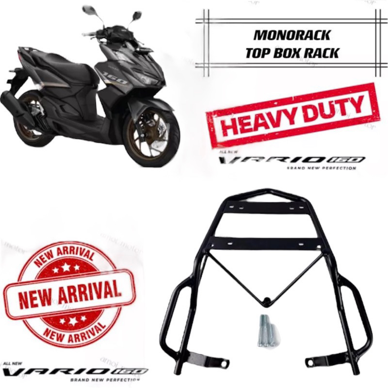 HONDA VARIO 160 VARIO160 MONORACK TOP BOX RACK MONORACK HEAVY DUTY ...