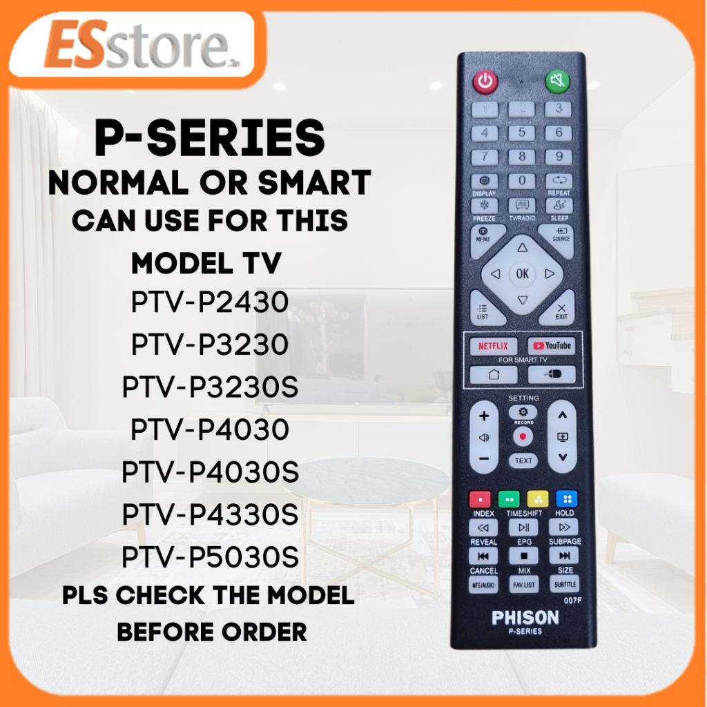 Original Phison E-Series / P-Series Led Tv / Smart Tv Remote Control ...