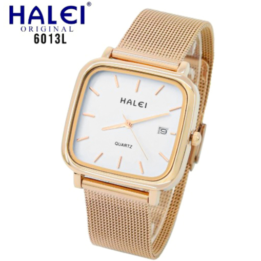 HALEI Watch Jam Tangan Wanita Perempuan Original Tali Stainless Steel ...