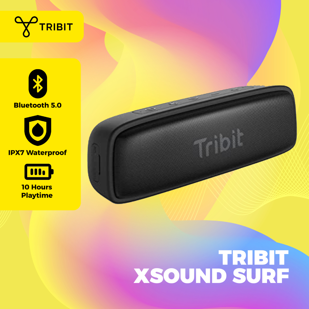 Tribit Xsound Surf Bluetooth Speaker - IPX7 Waterproof, Bluetooth 5.0 ...