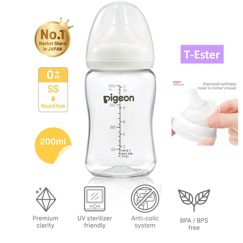 ORI Pigeon SofTouch PPSU / PP / T-esther Wide Neck Milk Bottle Botol Susu 160ml / 240ml / 300ml ...