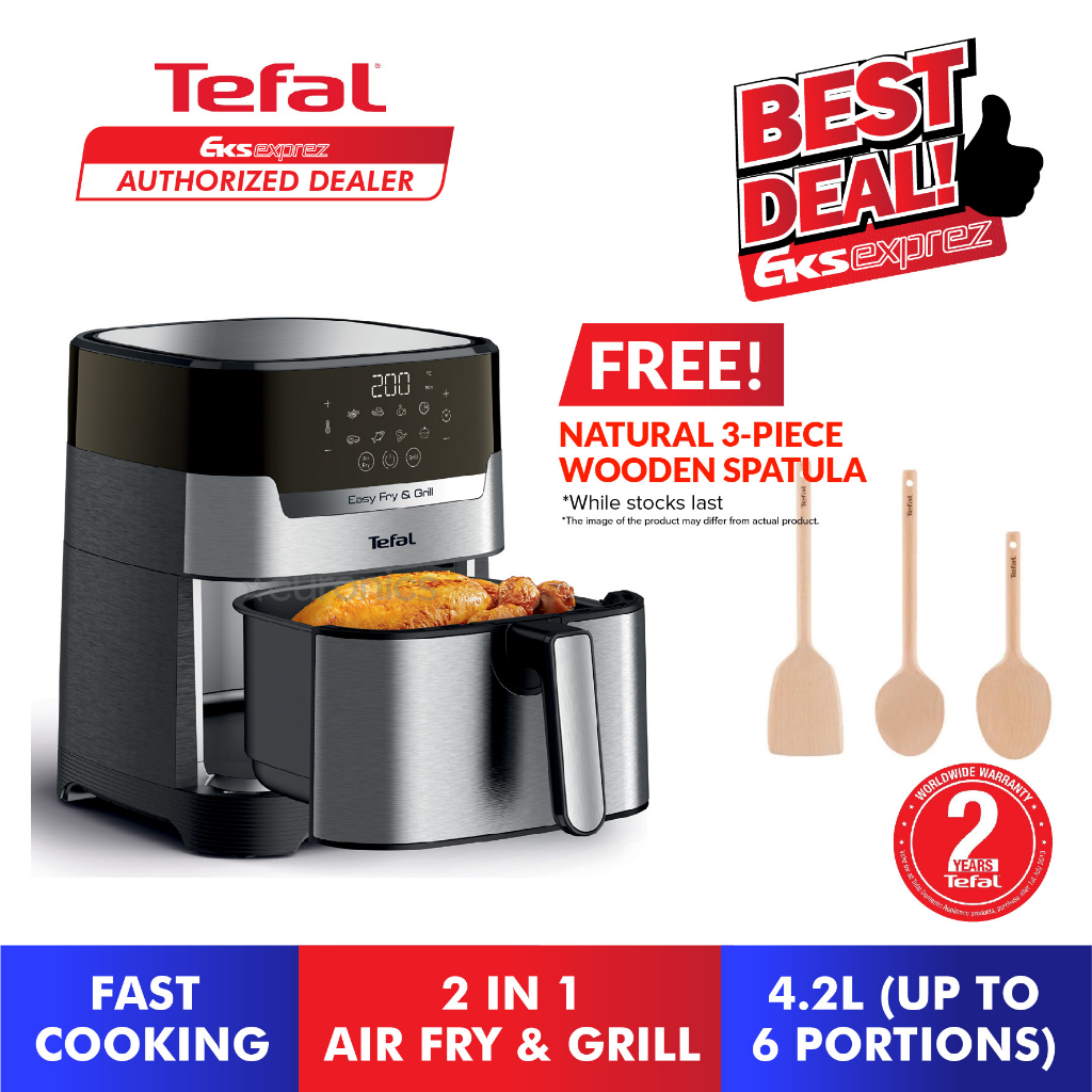 [FREE GIFT] Tefal Easy Fry & Grill Digit 2 in 1 Air Fryer & Grill ...