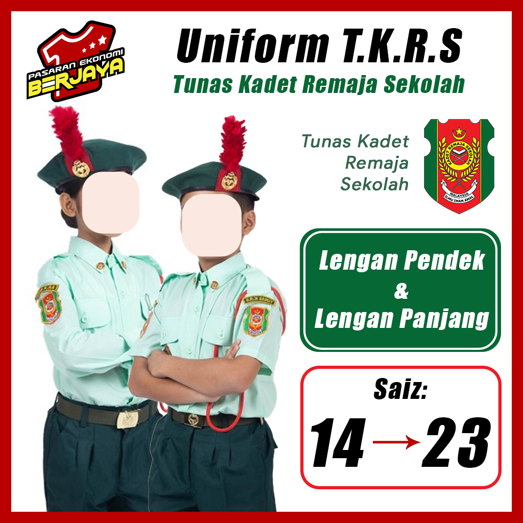 Uniform Tunas Kadet Remaja Sekolah Lengan Pendek&Lengan Panjang/TKRS ...