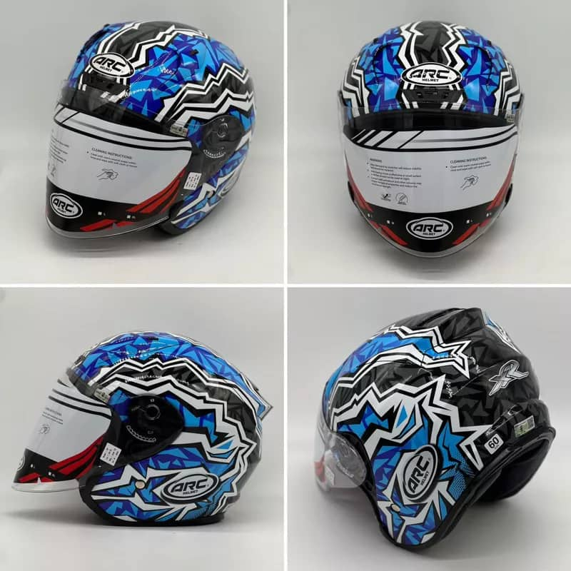 100% ORI+SIRIM} ARC HELMET XR DESIGN KOI IKAN / LAGUNA / NEBLUE Y16 ...