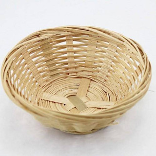Round Bamboo Basket Roti Basket Rattan Bakul Rotan Bulat Raga Buluh ...
