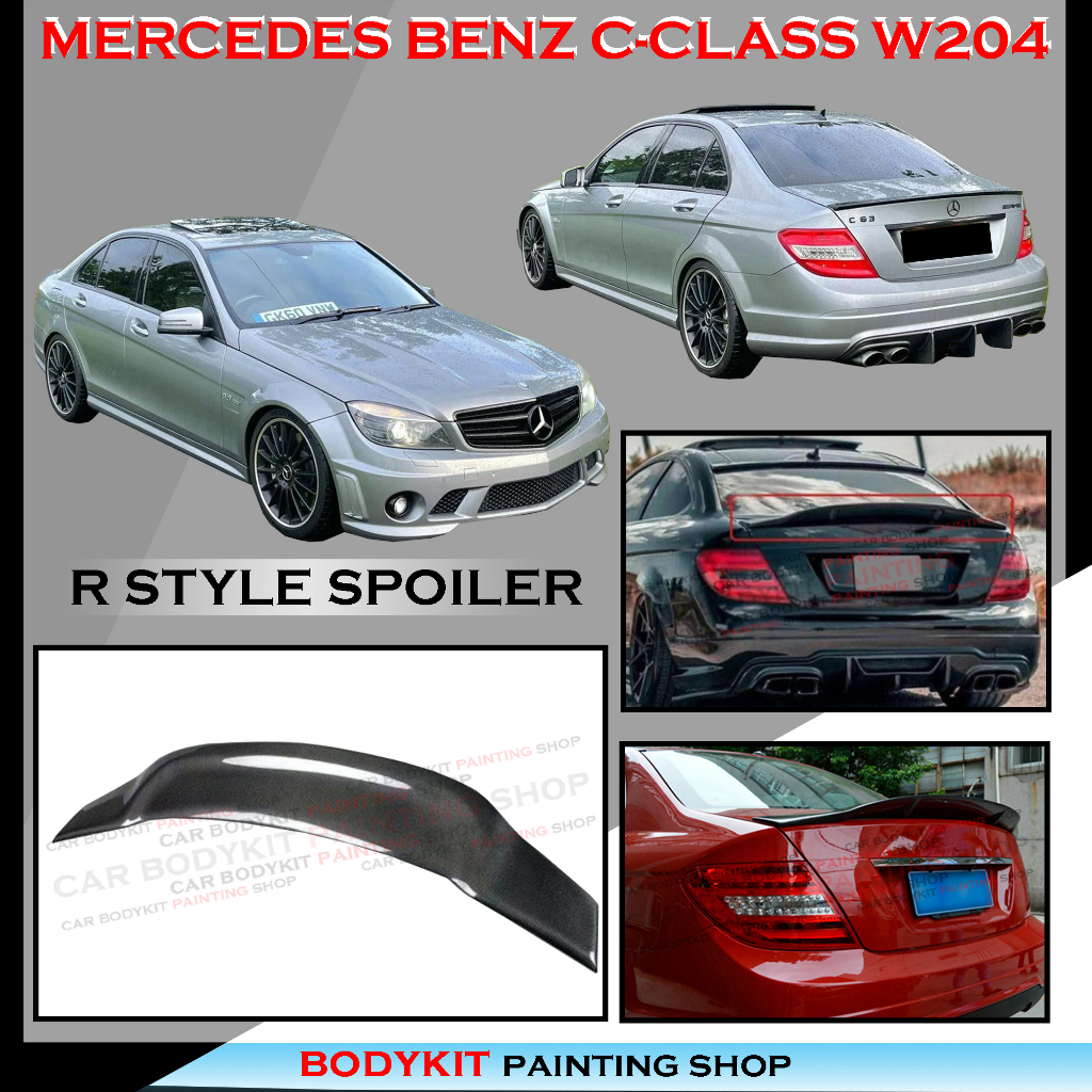 MERCEDES BENZ C-CLASS W204 08-14 R STYLE CAR SPOILER REAR SPOILER ...