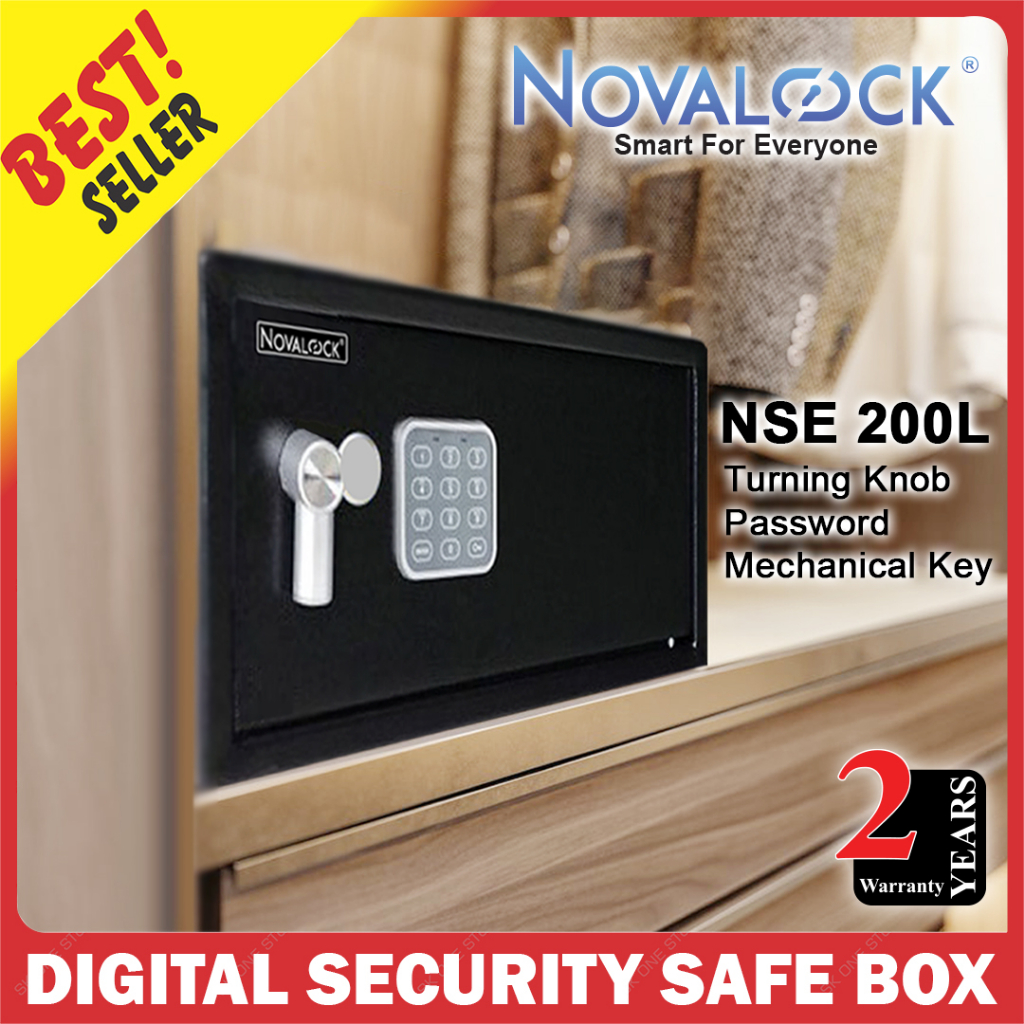 Novalock NSE 200L Digital Security Safe Box Small Electronic Cabinet ...