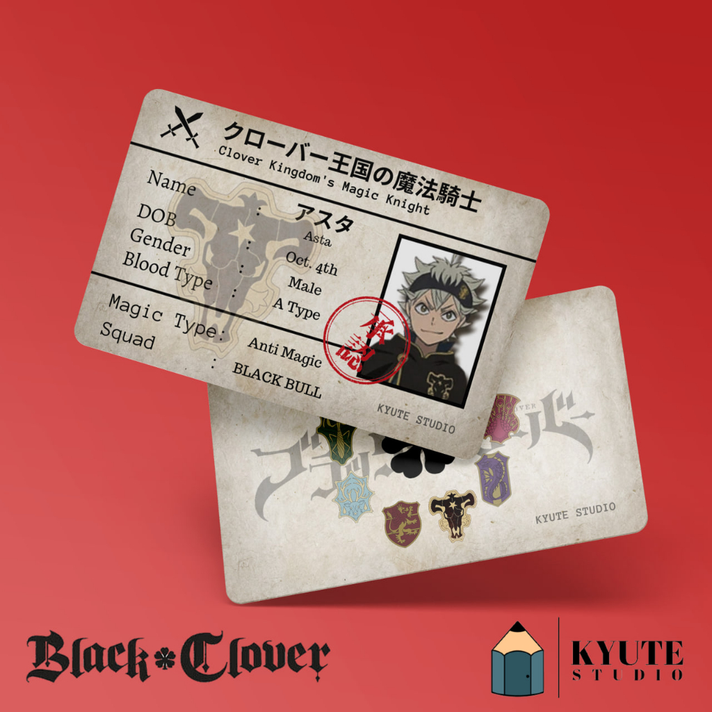 BLACK CLOVER ID CARD COLLECTION | Shopee Malaysia