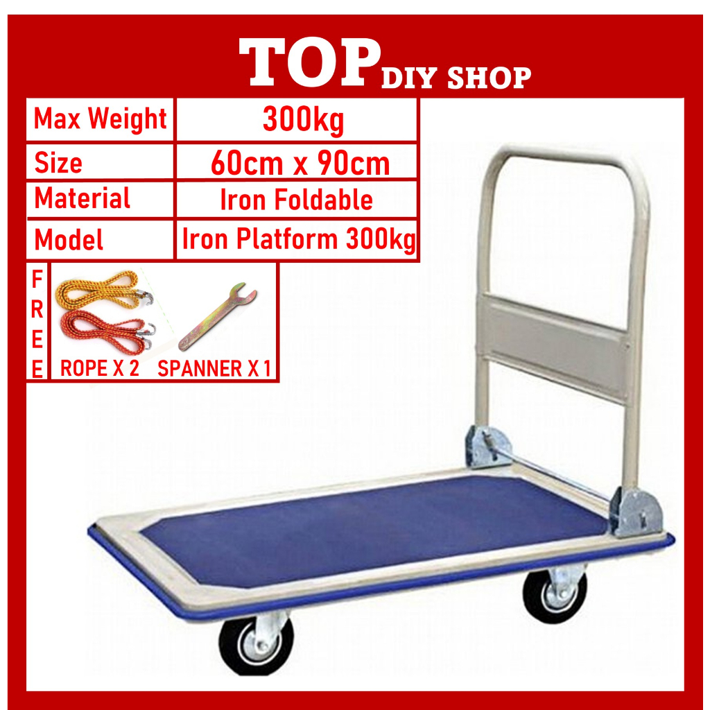 IRON BULL Trolley Portable 150KG/300KG Hand Truck Iron PVC Foldable ...