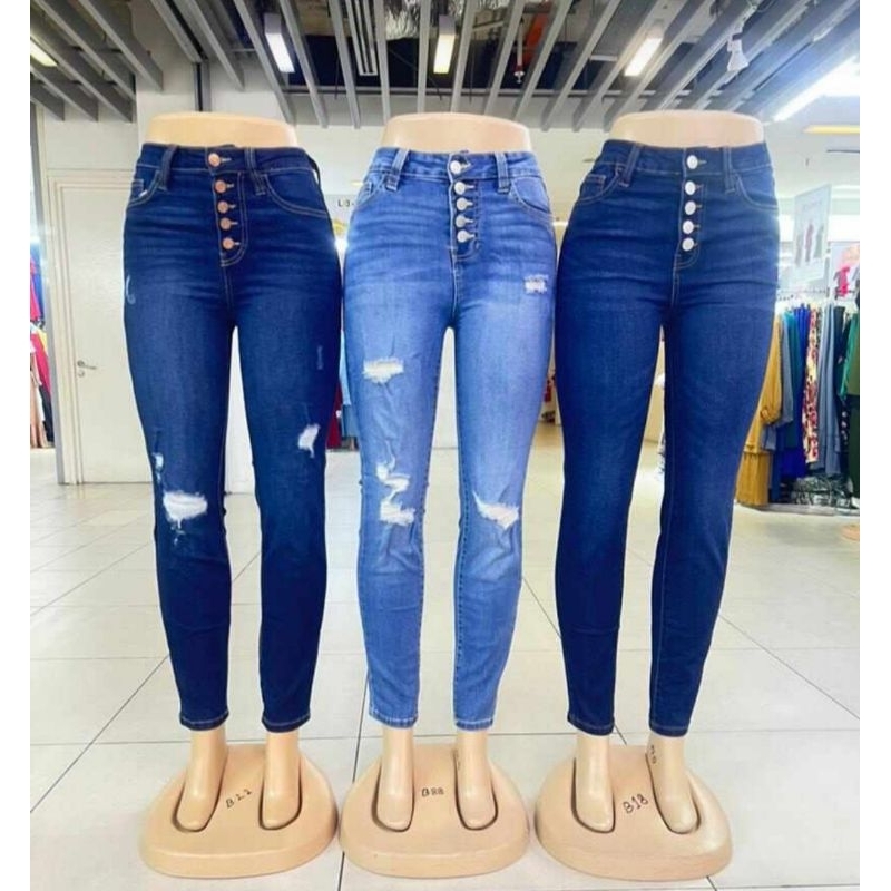 Women Skinny 4 button Kain Stretchable (Ready Stock ) | Shopee Malaysia