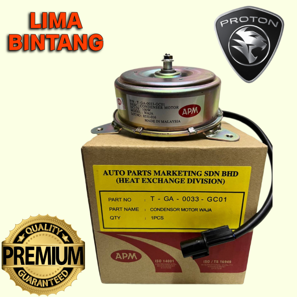 6 MONTH WARRANTY PROTON WAJA / PERSONA APM RADIATOR MOTOR ( ORG ) T-GA ...