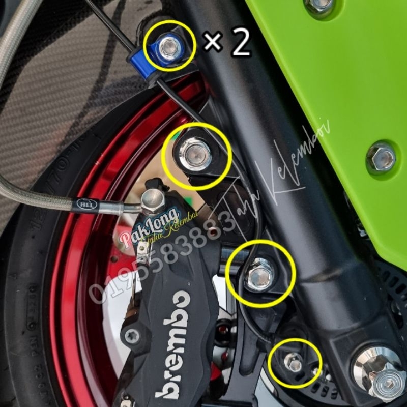 XMAX V1 V2 SCREW TITANIUM CALIPER HADAPAN | Shopee Malaysia