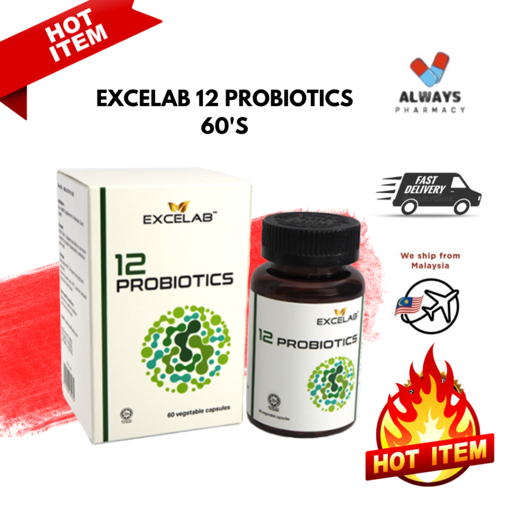 EXCELAB 12 PROBIOTICS - UNTUK KESIHATAN USUS (SAKIT PERUT, CIRIT-BIRIT ...