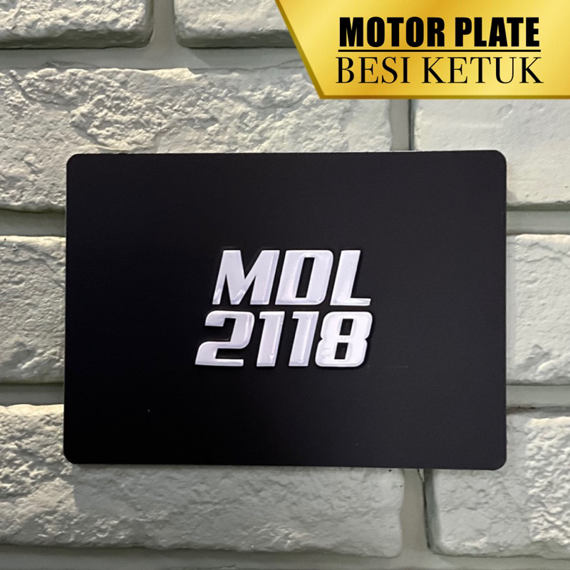 (J)[NOMBOR PLATE MOTOR BESI KETUK] Motor plate number aluminium sticker ...