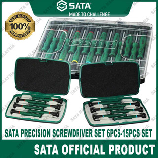 SATA Precision Screwdriver Set 6,7,9,15 Pcs Set Slotted Phillips Hex ...