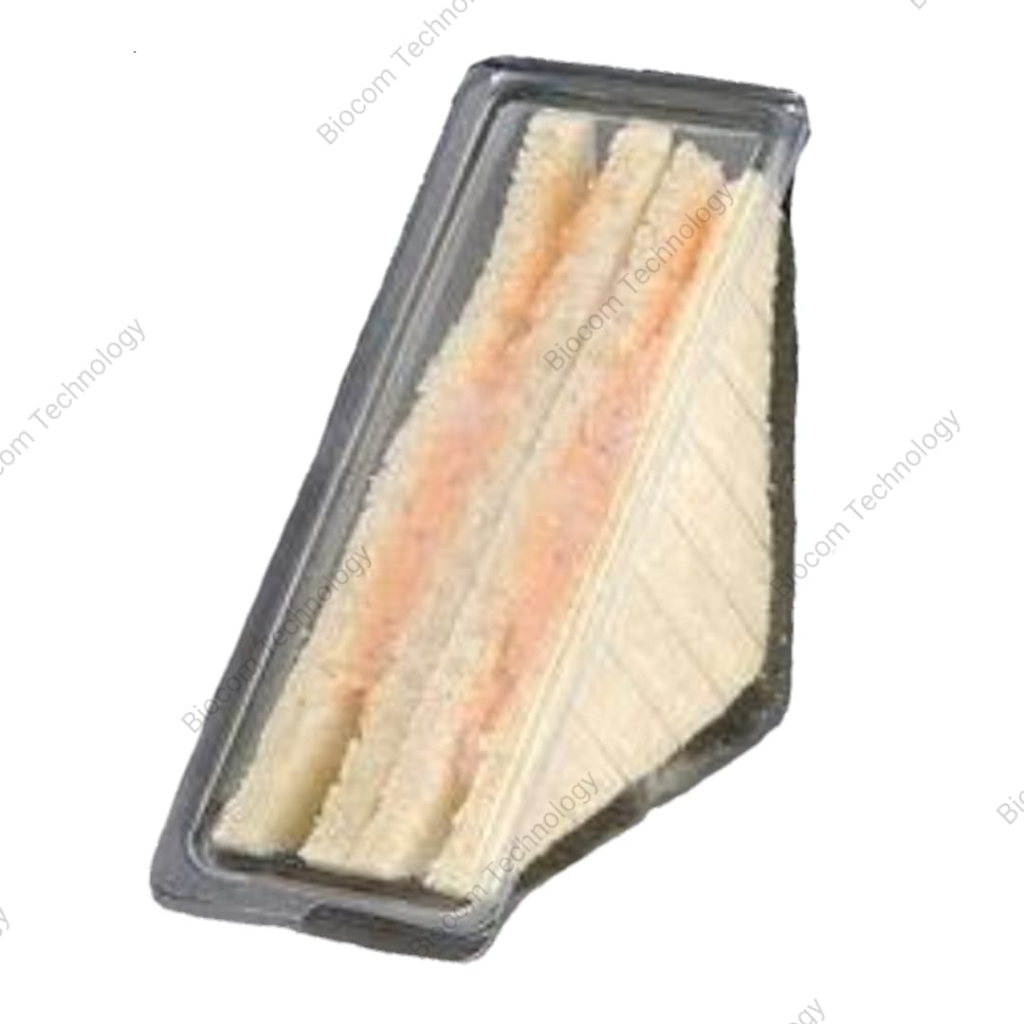 100pcs PP Plastic 9PPSW1 Clamshell Sandwich Box 2 Slice Bread ...