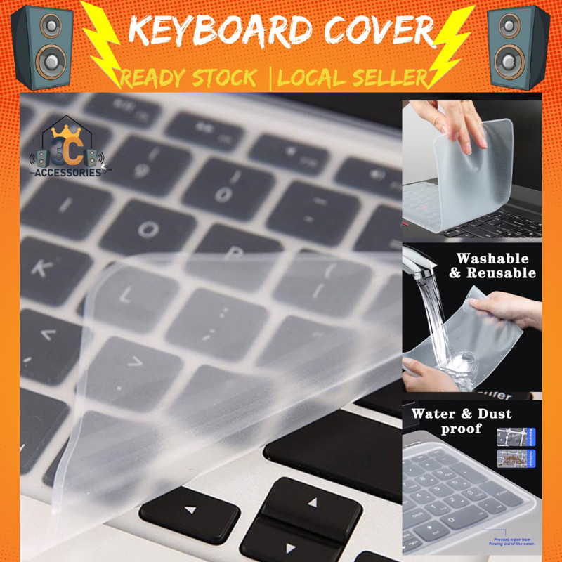 14.0" - 15.6" Universal Laptop Silicone Keyboard Skin Cover Protector ...