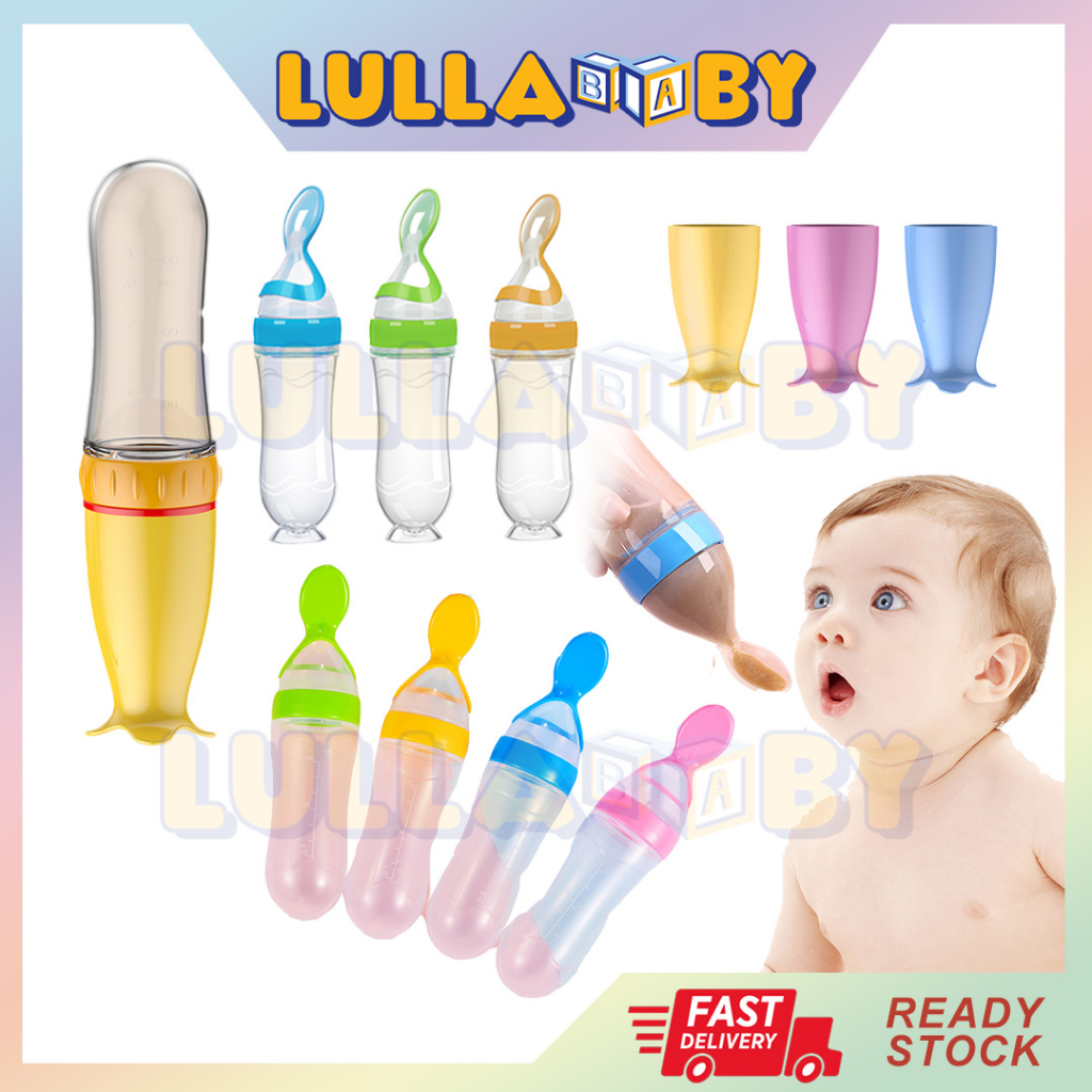 🔥READY STOCK🔥Silicone Baby Food Squeeze Feeder With Silicone Spoon ...
