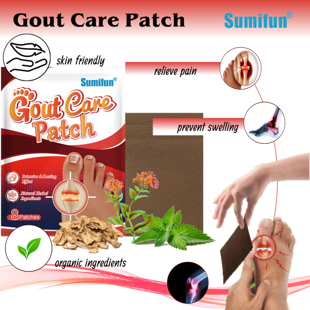 Ubat Gout Sakit Sendi Gout Treatment Patch Finger Bunion Foot Thumb ...