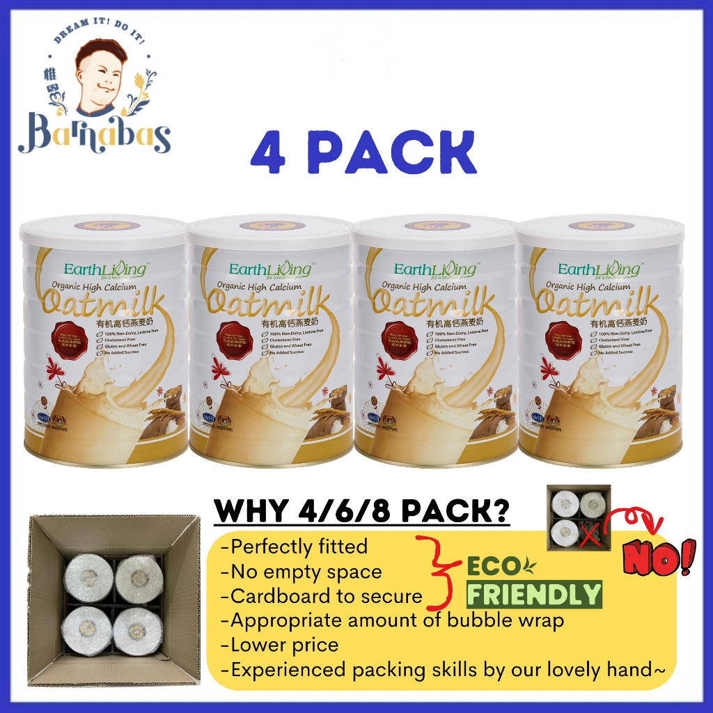 {Promo} Earth Organic High Calcium Oat Milk 有机高钙燕麦奶 (850g x 4) High Calcium Milk | Shopee Malaysia