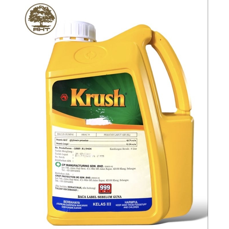 Krush 4LT Racun Rumpai/Herbicide (CP) | Shopee Malaysia
