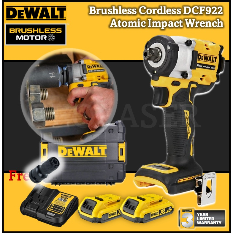 DEWALT 20V MAX DCF922 ATOMIC 1/2 in Cordless Impact Wrench (DCF922D2 ...