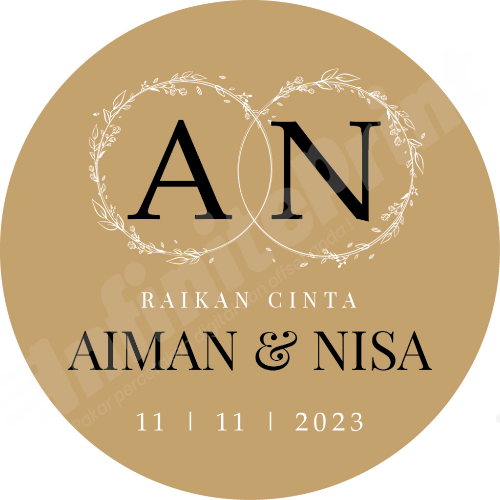 100 PCS - Sticker Doorgift / Kahwin / Tunang / Aqiqah Simple Label ...