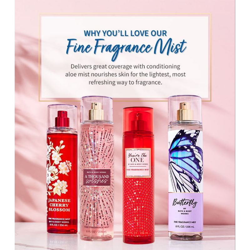 BBW BODY MIST SPRAY PERFUME 236ML ORIGINAL 💯 | Shopee Malaysia
