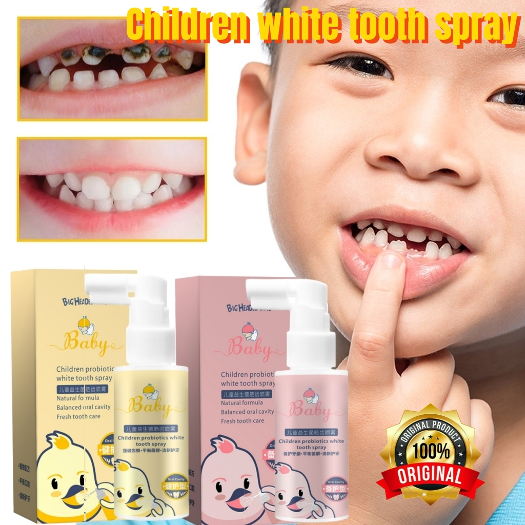 Children probiotics white tooth spray kanak-kanak ubat gigi Baby Oral ...