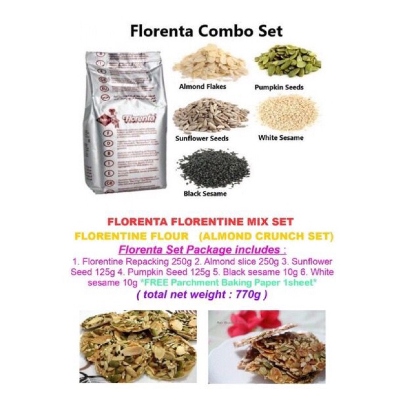 FLORENTA FLORENTINE MIX SET / FLORENTINE FLOUR / ALMOND CRUNCH SET ...