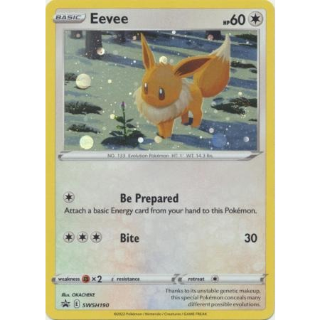 Eevee - SWSH190 - Holo Promo Sword & Shield - Pokémon Card TCG Official ...