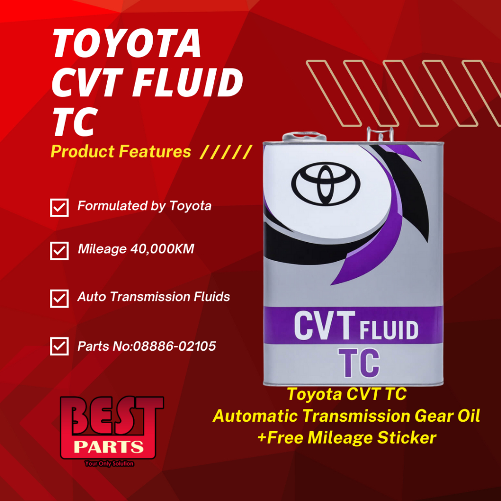Toyota ATF CVT TC AUTO Gear Oil 4Litre Wish 2.0 Estima ACR50 Alphard ...