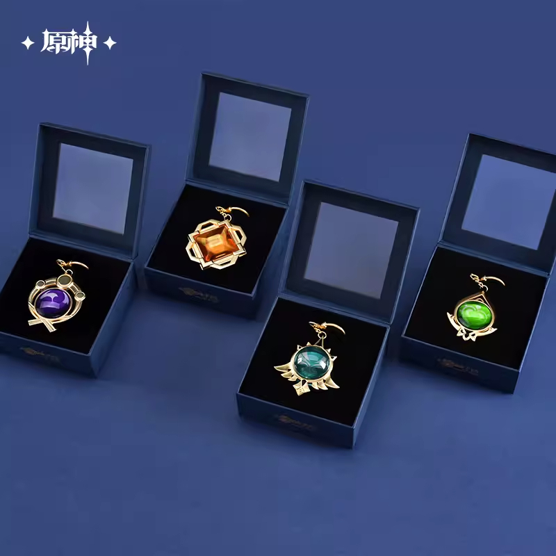 【Genshin Impact】 FES 2023 - Vision Keychain Glass Metal Anemo Geo ...