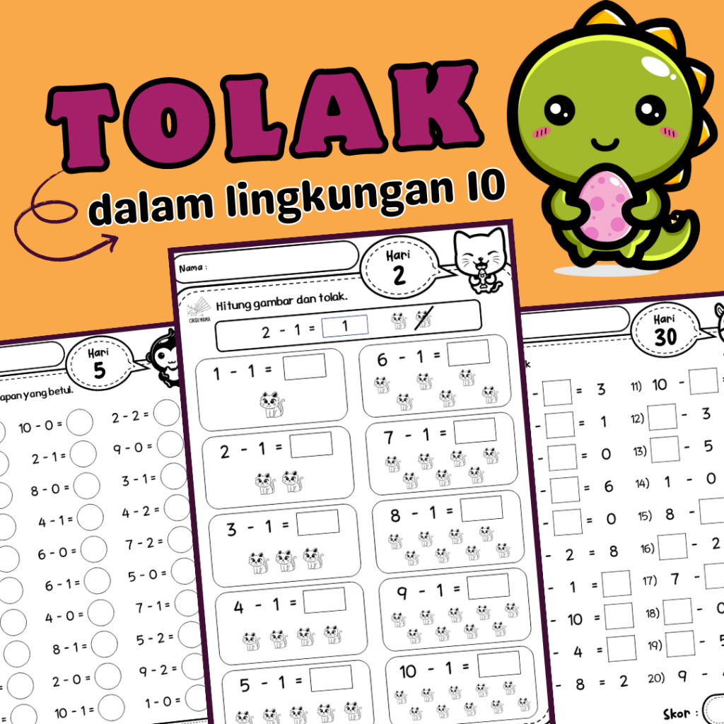 Softcopy Pdf Tolak Dalam Lingkungan 10 Congak Kira Cepat Latihan