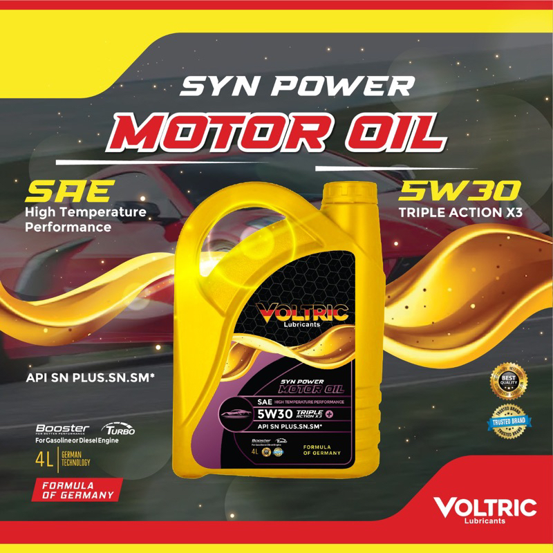 VOLTRIC ENGINE OIL 5W30 SYN-POWER ENGINE Oil 4L 5w-30 minyak pelincir ...