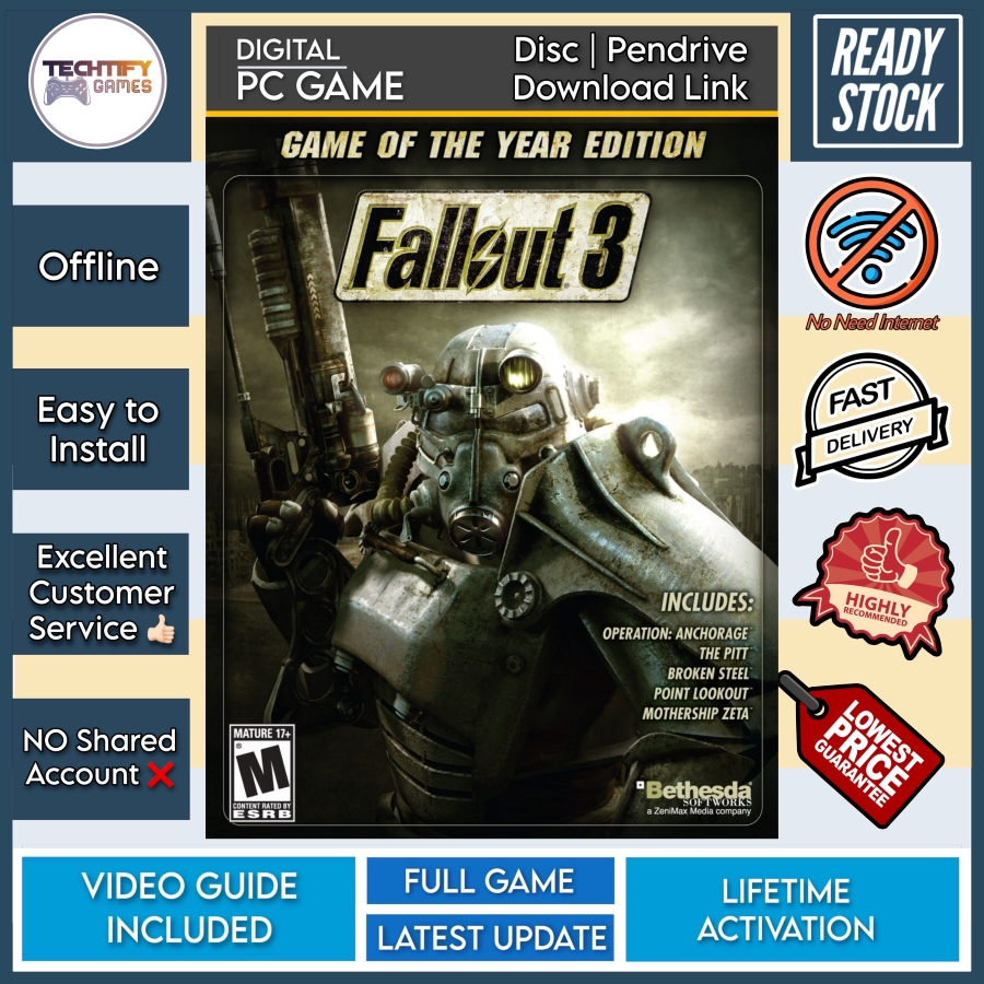 [PC Game] Fallout 3 Game of the Year Edition - Offline [Disc | Pendrive ...