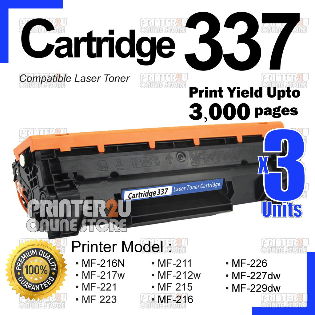 3x Compatible Canon 337 Cartridge Toner MF210 MF211 MF212w MF215 MF217w MF232w MF241d MF235 ...