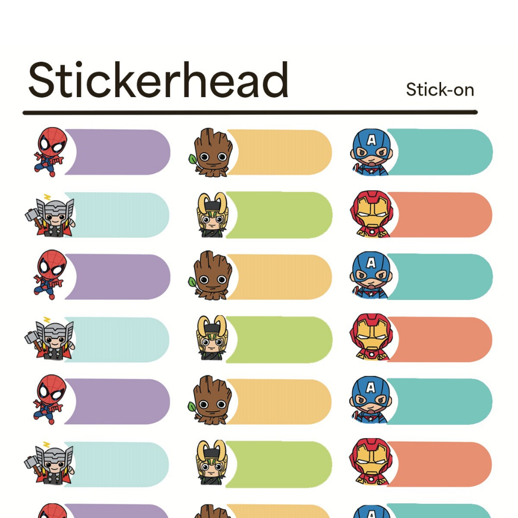 Avengers custom stickers custom label stickerhead 30 stickers ...