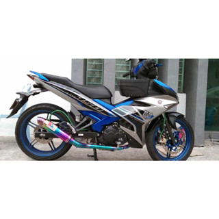 NLK YAMAHA Y15 Y15ZR RACING EXHAUST PIPE SIPUT BURNING RAINBOW 32MM ...