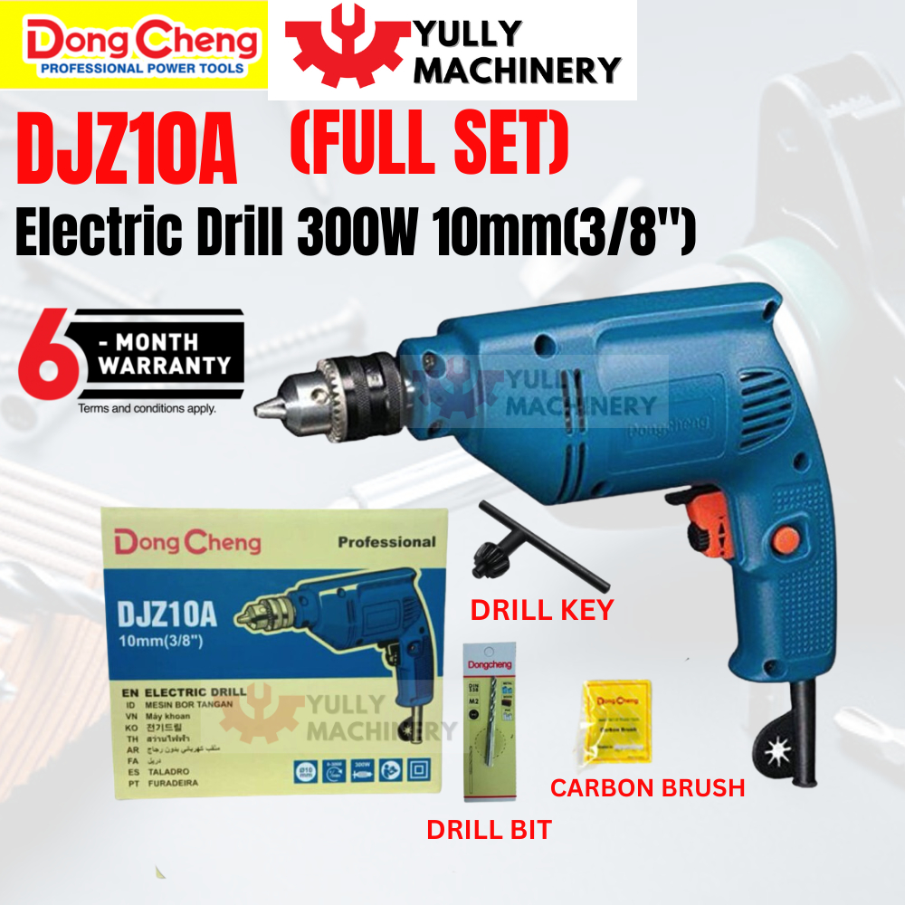 Dongcheng Electric Drill DJZ10A 300W 10mm(3/8") With Free Gift | Shopee Malaysia