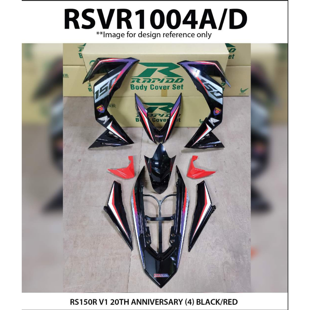 Cover Set Rapido RS150R V1 V2 V3 Honda 20th Anniversary (4) White Red ...