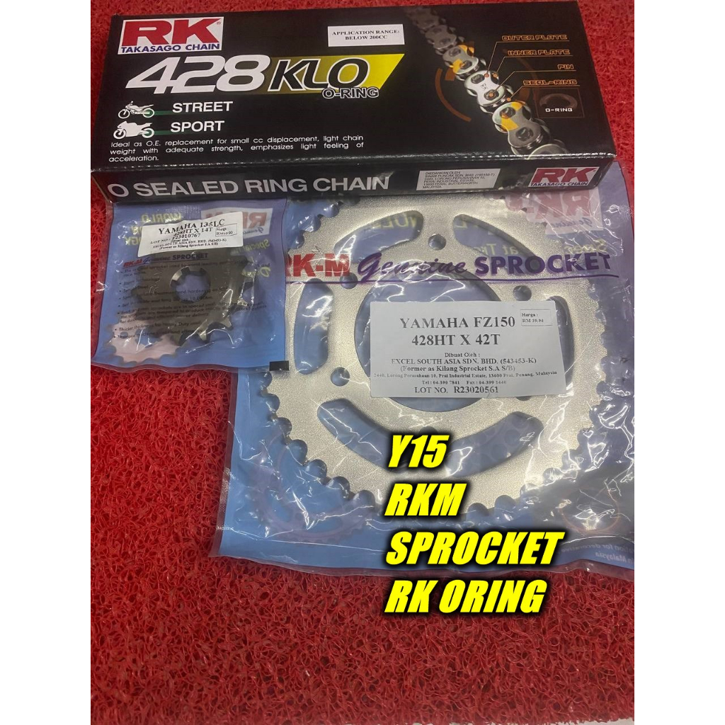 ORIGINAL RKM SPROCKET CHAIN ORIGINAL RKM/ RK KLO FULL SET SPROCKET RKM ...