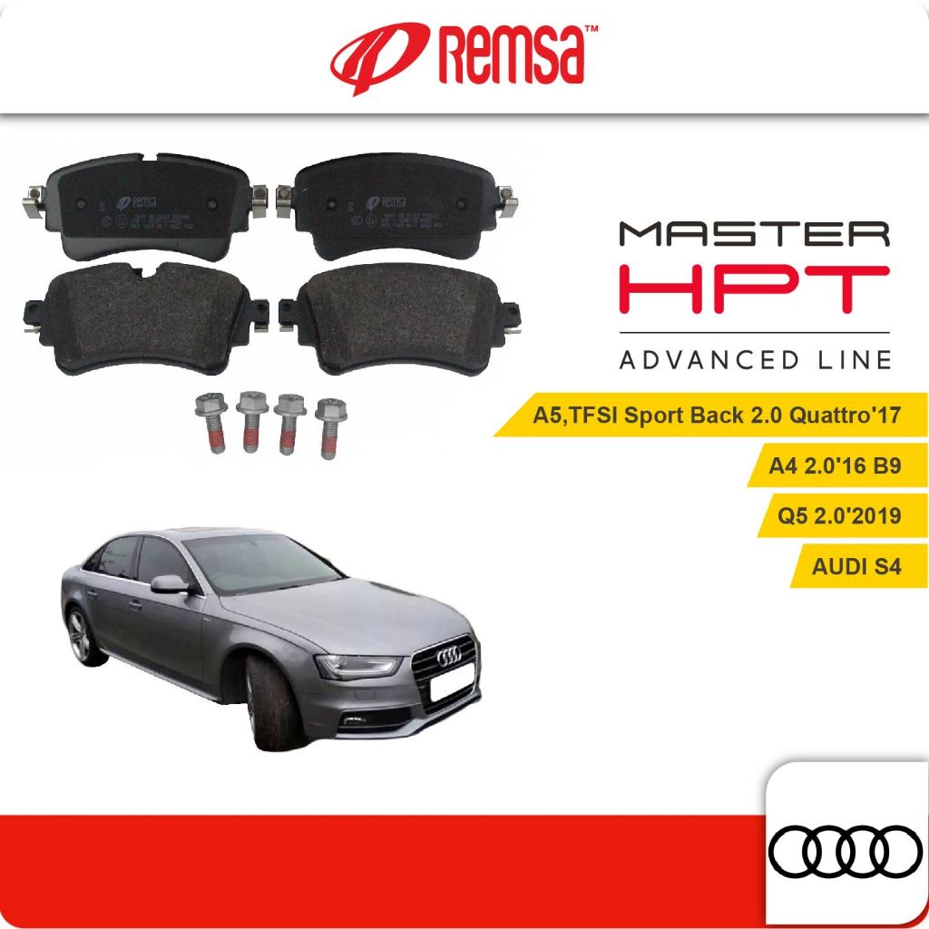 REMSA Rear Brake Pads (1 set) - Compatible with AUDI S4 ,A4 2.0'16 B9 ...