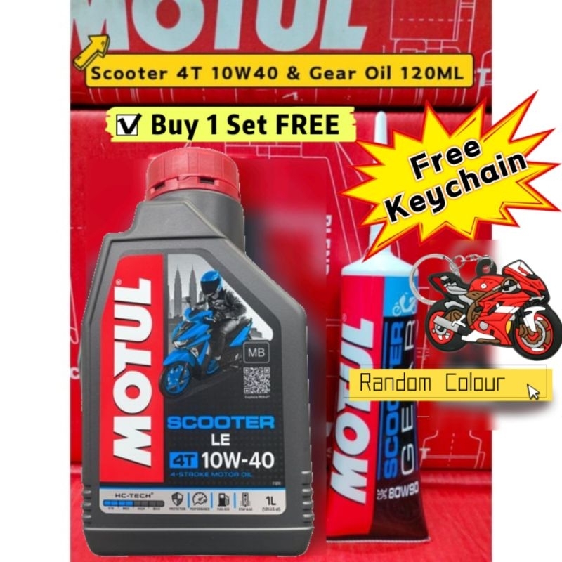 🎁[Buy 1 Set FREE Keychain🔑] Motul Scooter 4T 10W40 & Scooter Power LE ...