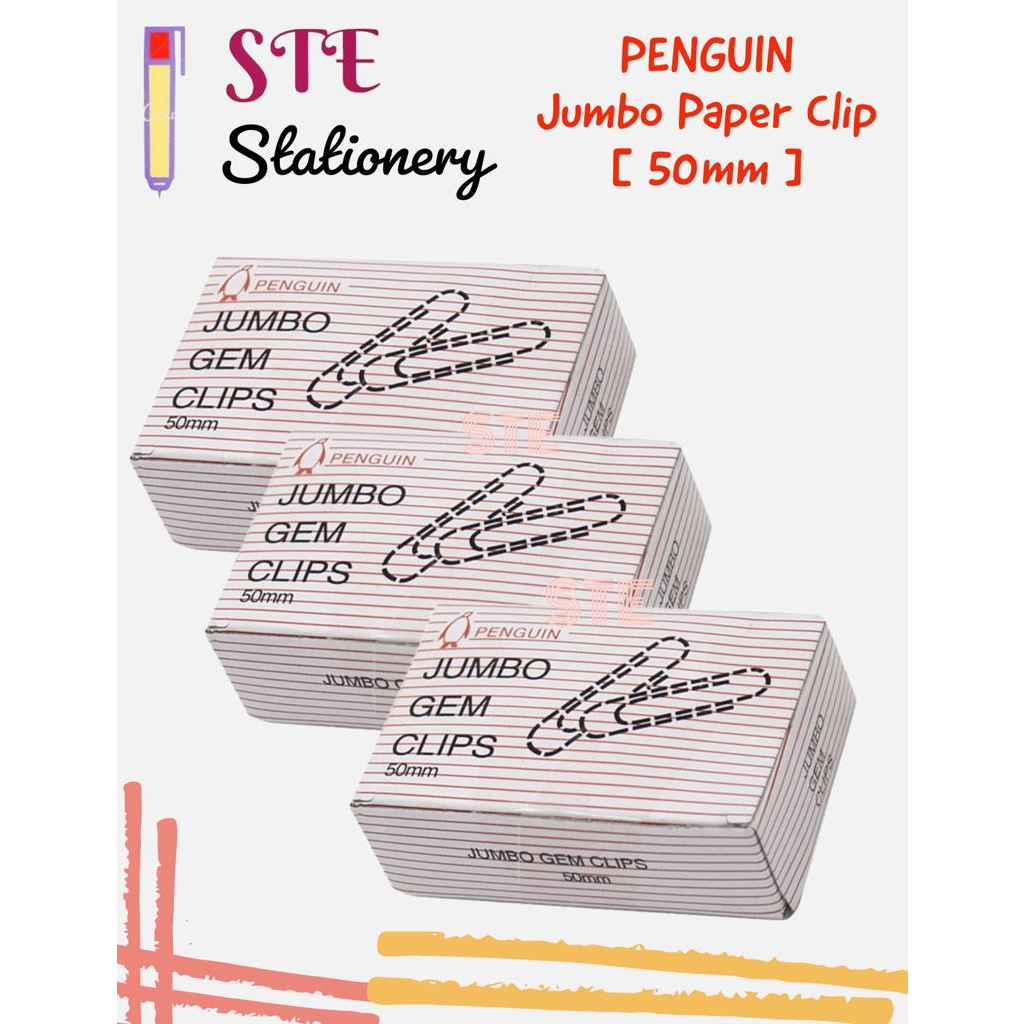 PENGUIN Jumbo Gem Paper Clip 50mm | Shopee Malaysia