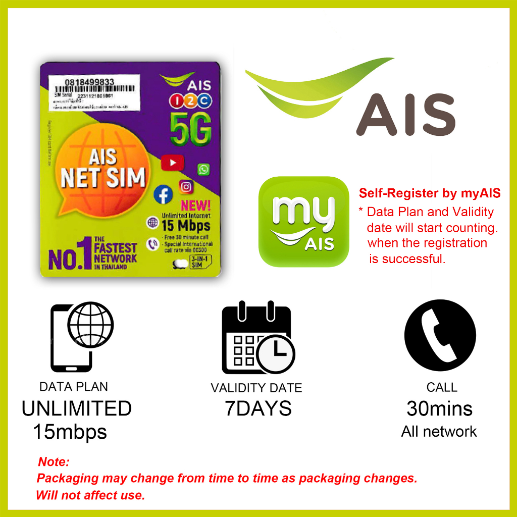 Thailand Sim Card,Thailand Travel Sim Card | Shopee Malaysia