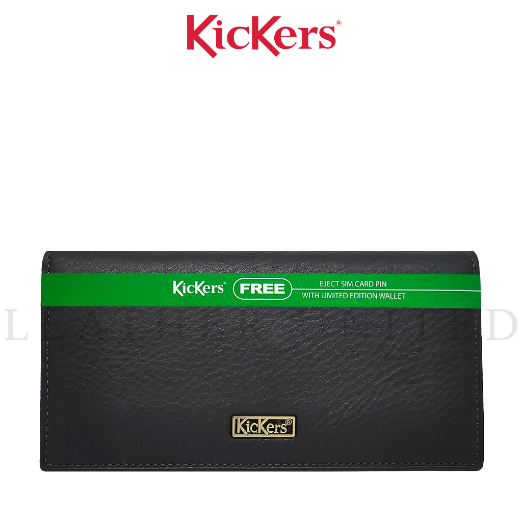 𝐊𝐈𝐂𝐊𝐄𝐑𝐒 𝐂𝐎𝐋𝐋𝐄𝐂𝐓𝐈𝐎𝐍 Genuine Top Grain Cow Leather Classic Logo Bifold ...