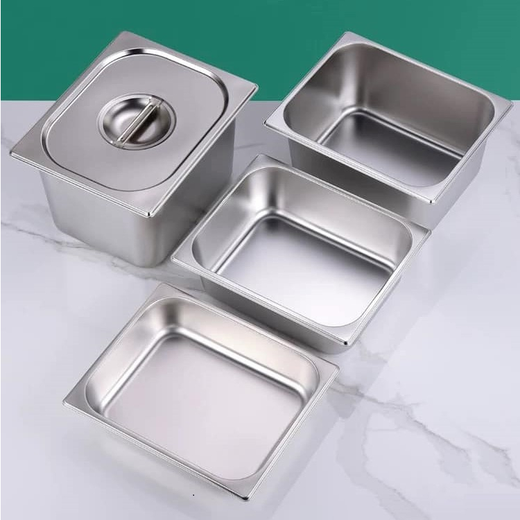 Half Size Stainless Steel Food Tray GN Pan Gastronorm Buffet Chafing ...