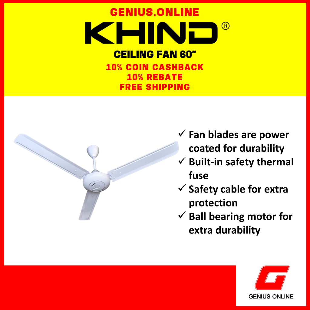 KHIND Ceiling Fan (60") CF60CM | Shopee Malaysia
