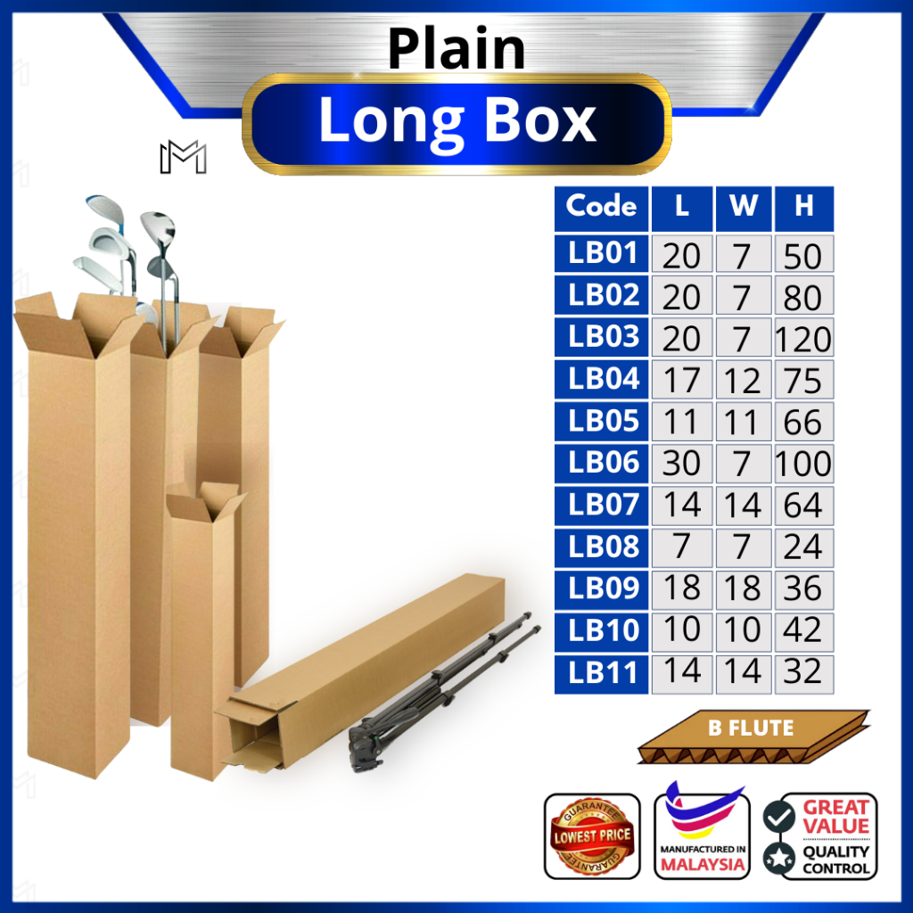 Packing Box Packaging Box Carton Box Paper Boxes Kotak Long Box Panjang ...